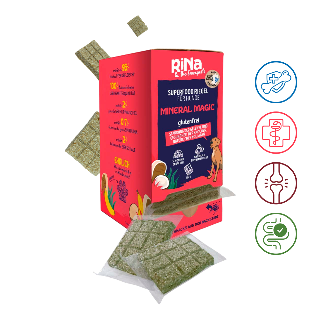 RINA Functional Dog Bar Box - MINERAL MAGIC for Bones & Joints 300g ...